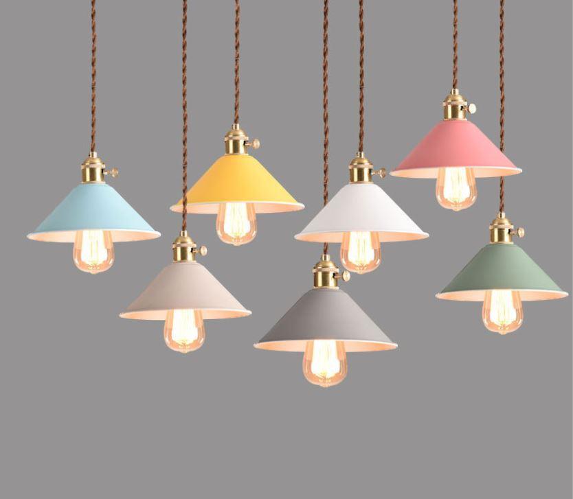 LED Metal Pedant Light with Macaron Colour – Lightingshop